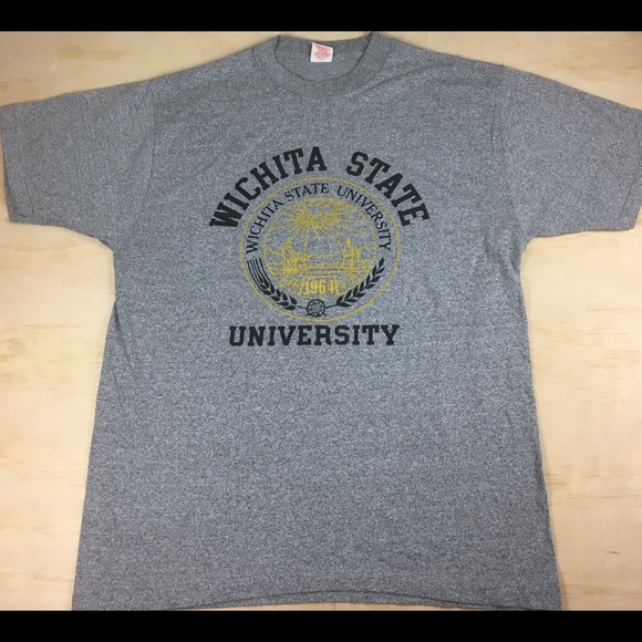 Shirts | Vtg 9s Wichita State University Tshirt Xl Men Usa | Poshmark